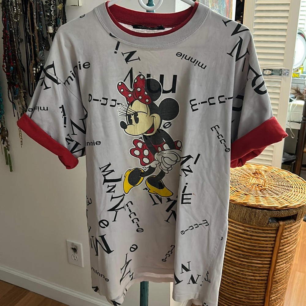 Vintage Disney Originals Minnie Mouse Roll Sleeve T-S… - Gem